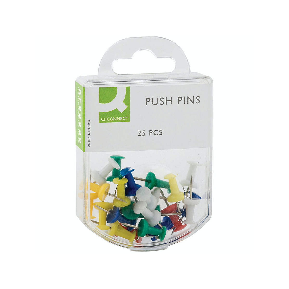 Q-Connect Push Pins Assorted (Pack of 25) — Theatre Supplies Group